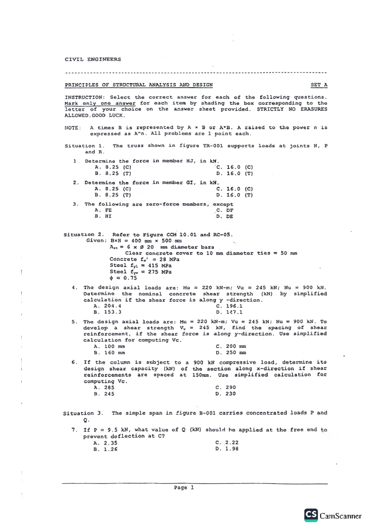 PSAD-1 - CELE - CIVIL ENGINEERS PRINCIPLES OF STRUCTURAL ANALYSIS AND ...