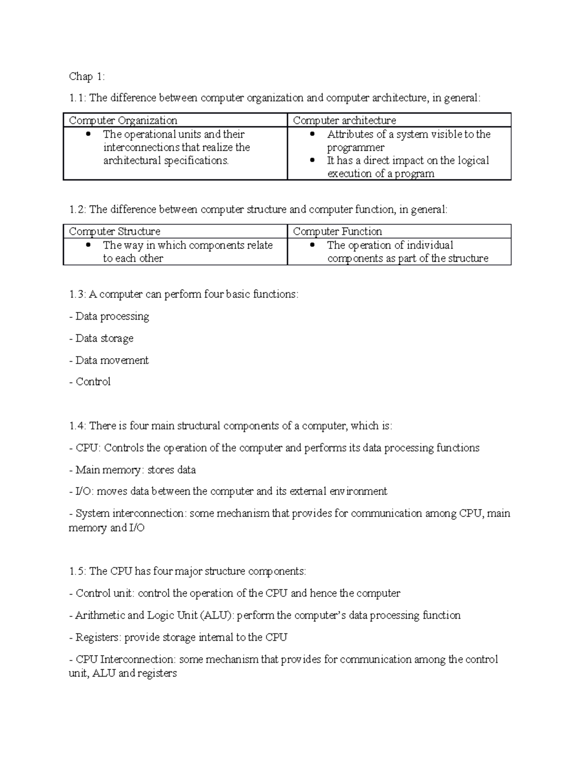Chap 1 - .... - Chap 1: 1: The difference between computer organization ...