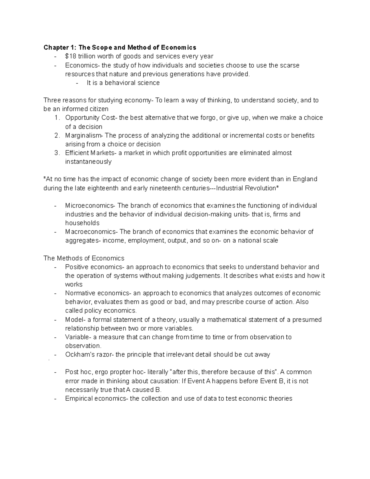 Chapter 1 - Chapter 1: The Scope and Method of Economics - $18 trillion ...
