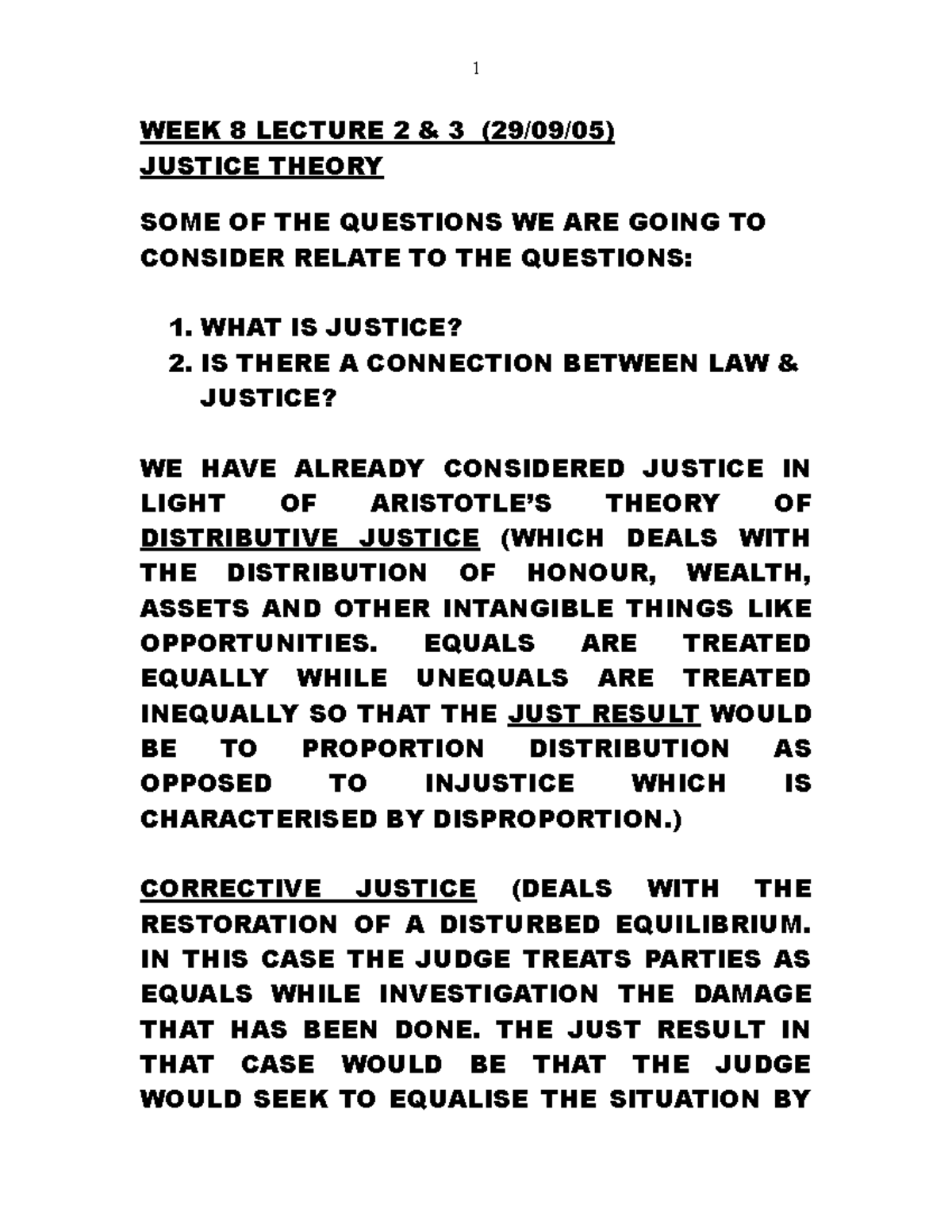 Add9ccd5-530d-4e5e-96df-7a2dc172a2f8 john rawls - WEEK 8 LECTURE 2 & 3 (29/09/05) JUSTICE THEORY ...
