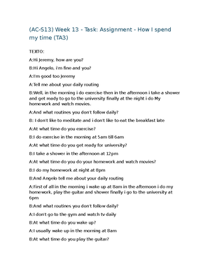 (AC-S15) Week 15 - Task: Assignment – Free time activities we like and ...