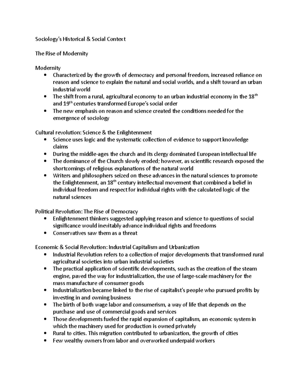 Soc 101 Part 2 - Professor: Russell Castro - Sociology’s Historical ...