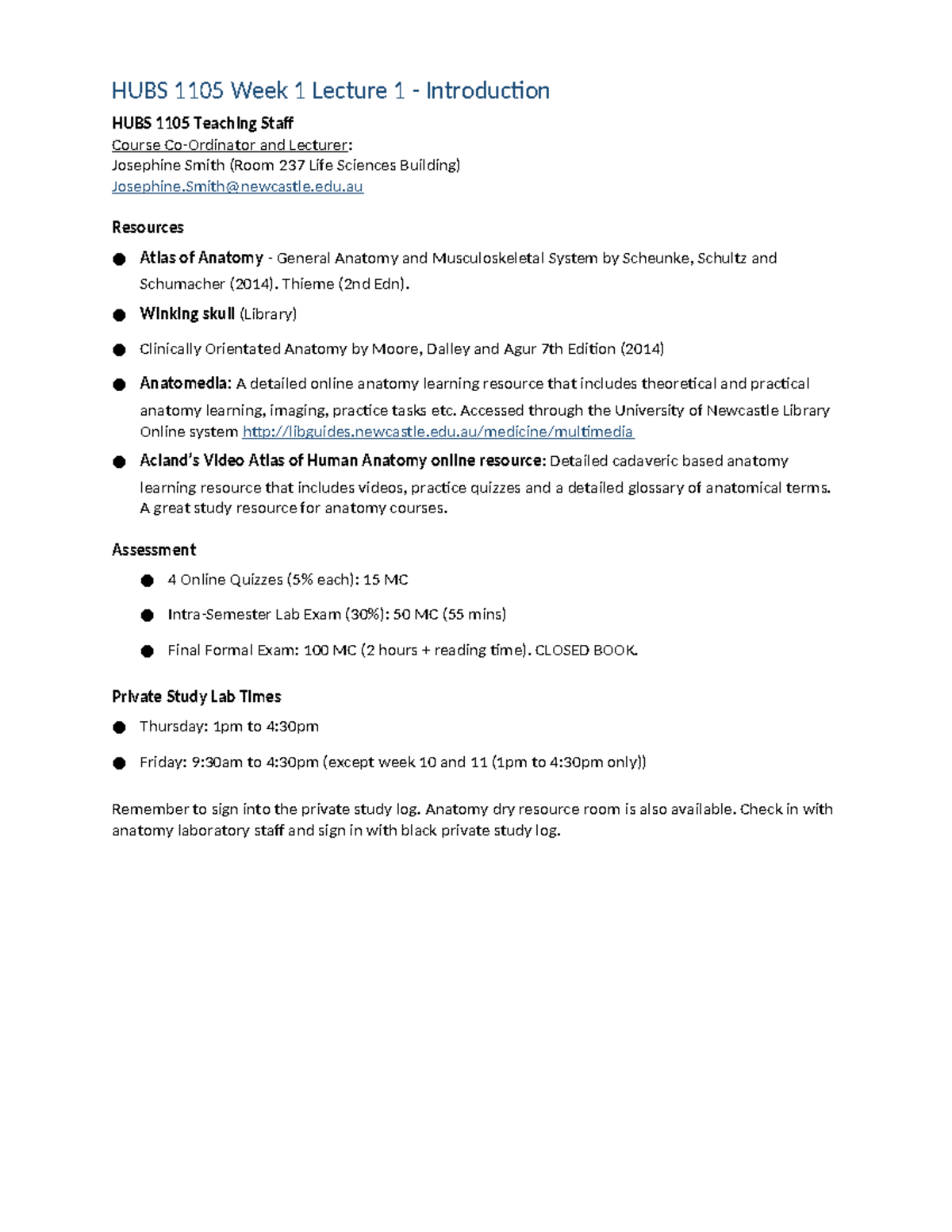 HUBS1105 Summaries Weeks 1-6 - HUBS 1105 Week 1 Lecture 1 ...