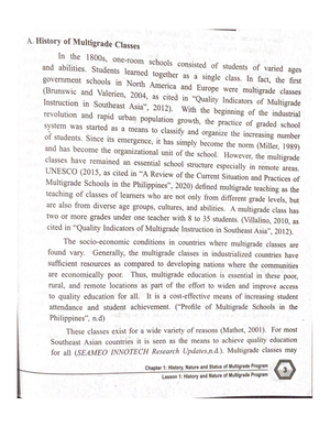 Bases Of The Multi grade Program In The Phil - Intoduction to ...