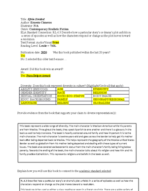 Portfolio 3 - Her Right foot - Title: Her Right Foot Author: Dave ...