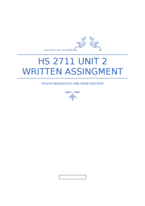 HS 2711-01 - AY2025-T2 Discussion Forum Unit 1 - The concept of health ...
