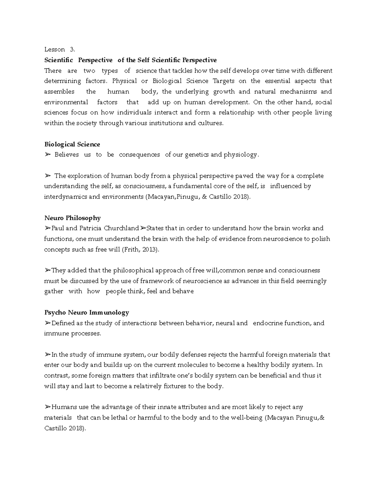 Lesson 3 - Scientific Views about The Self - Lesson 3. Scientific ...