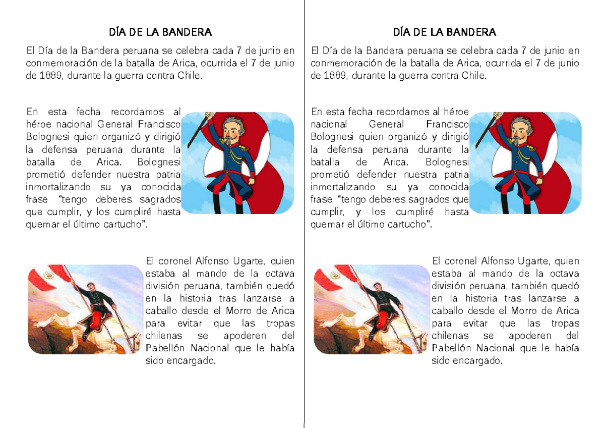 Lectura día de la bandera 1 - DÍA DE LA BANDERA El Día de la Bandera ...