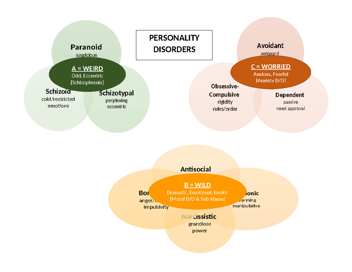 Personality Disorders - Paranoid suspicious distrustful Schizotypal ...