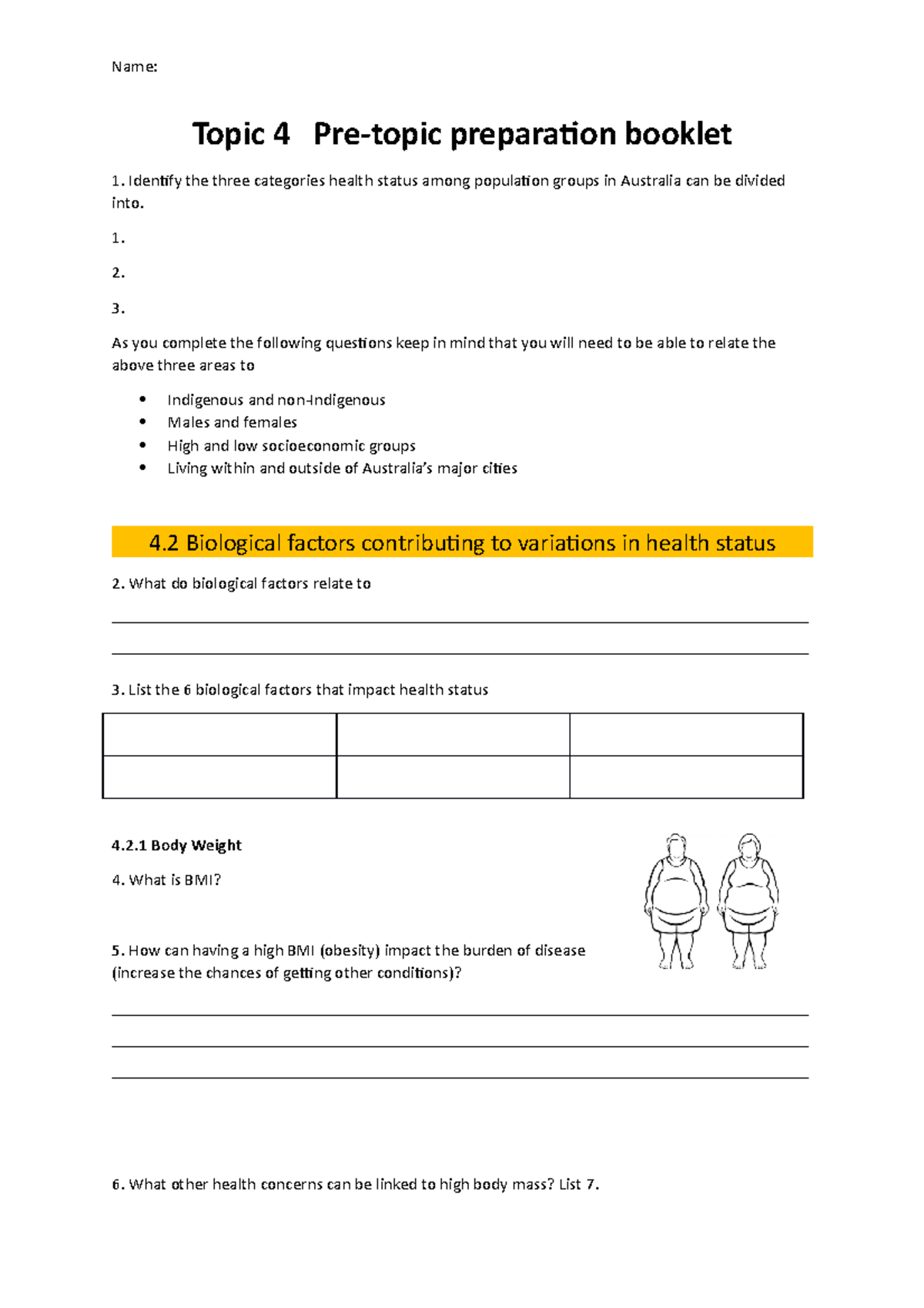 Topic 4 Pre reading workbook - Topic 4 Pre-topic preparation booklet ...