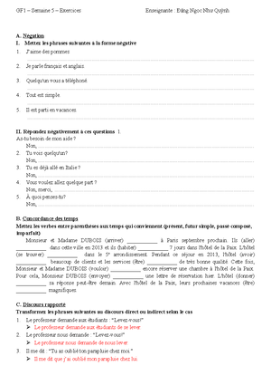 Révision à la grammaire - Révision à la grammaire UNITÉ 1 Les pronom ...