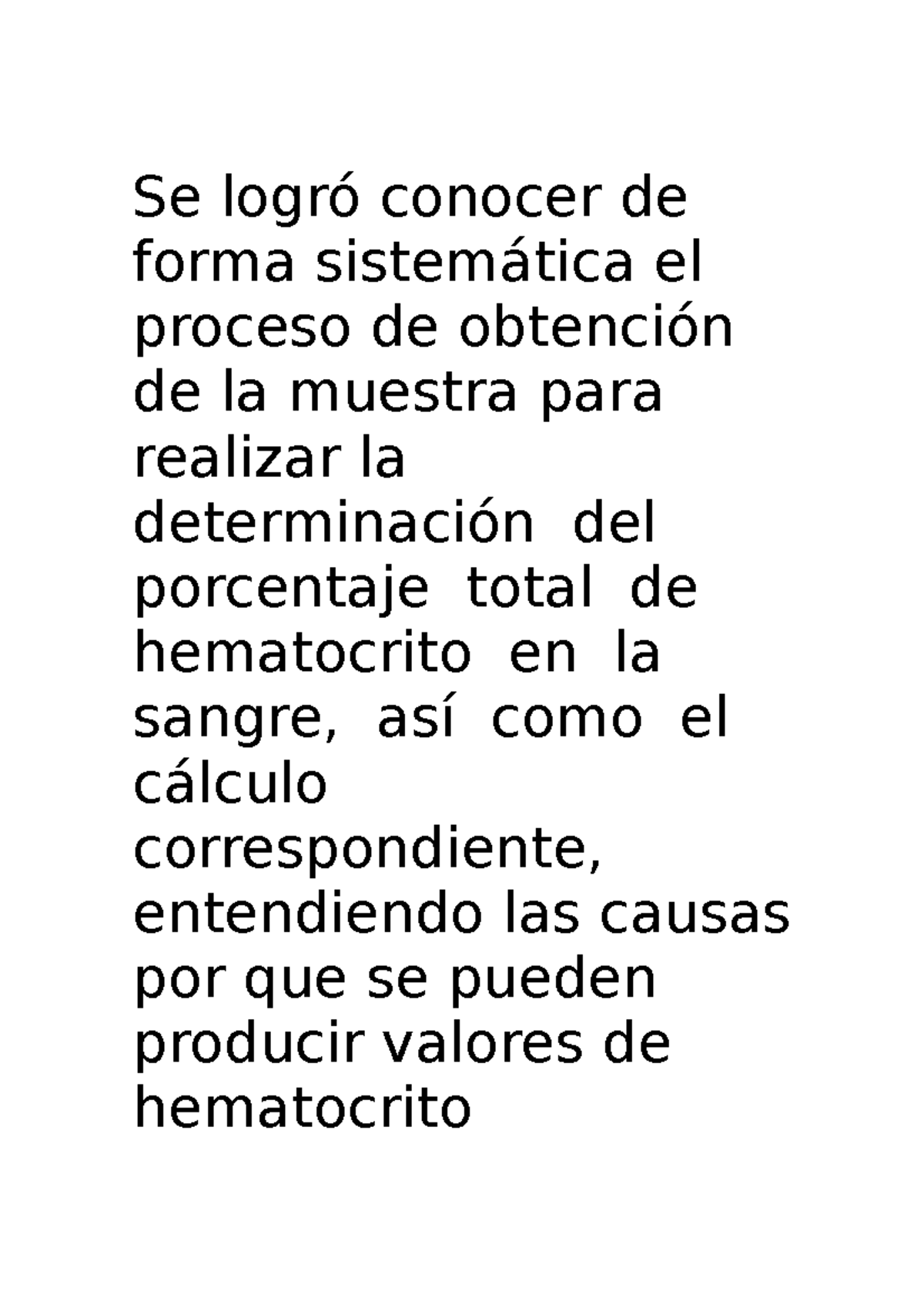 Valoraciones CON EDTA - ggffff - Se logró conocer de forma sistemática ...