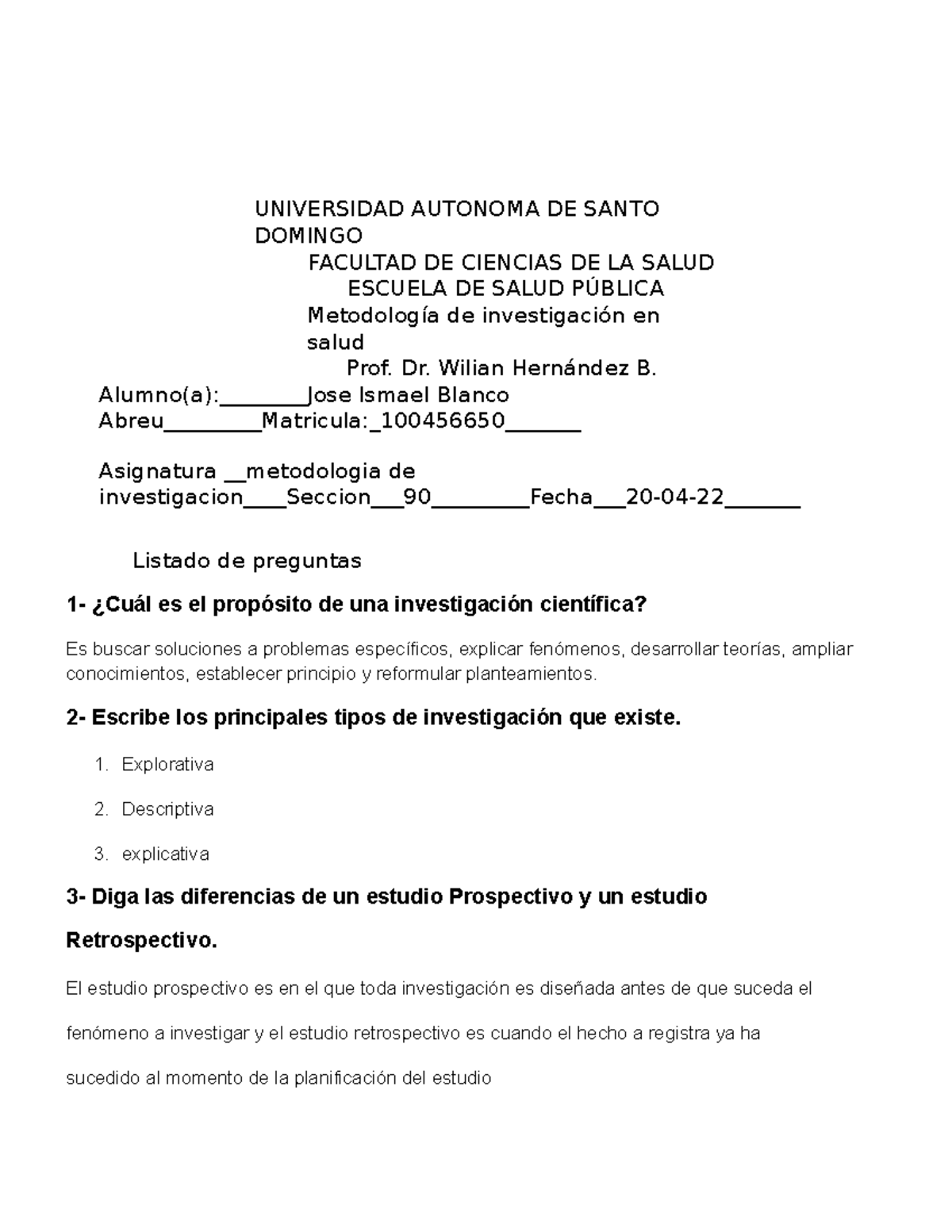 Sap 105 pregunta blanco - UNIVERSIDAD AUTONOMA DE SANTO DOMINGO ...