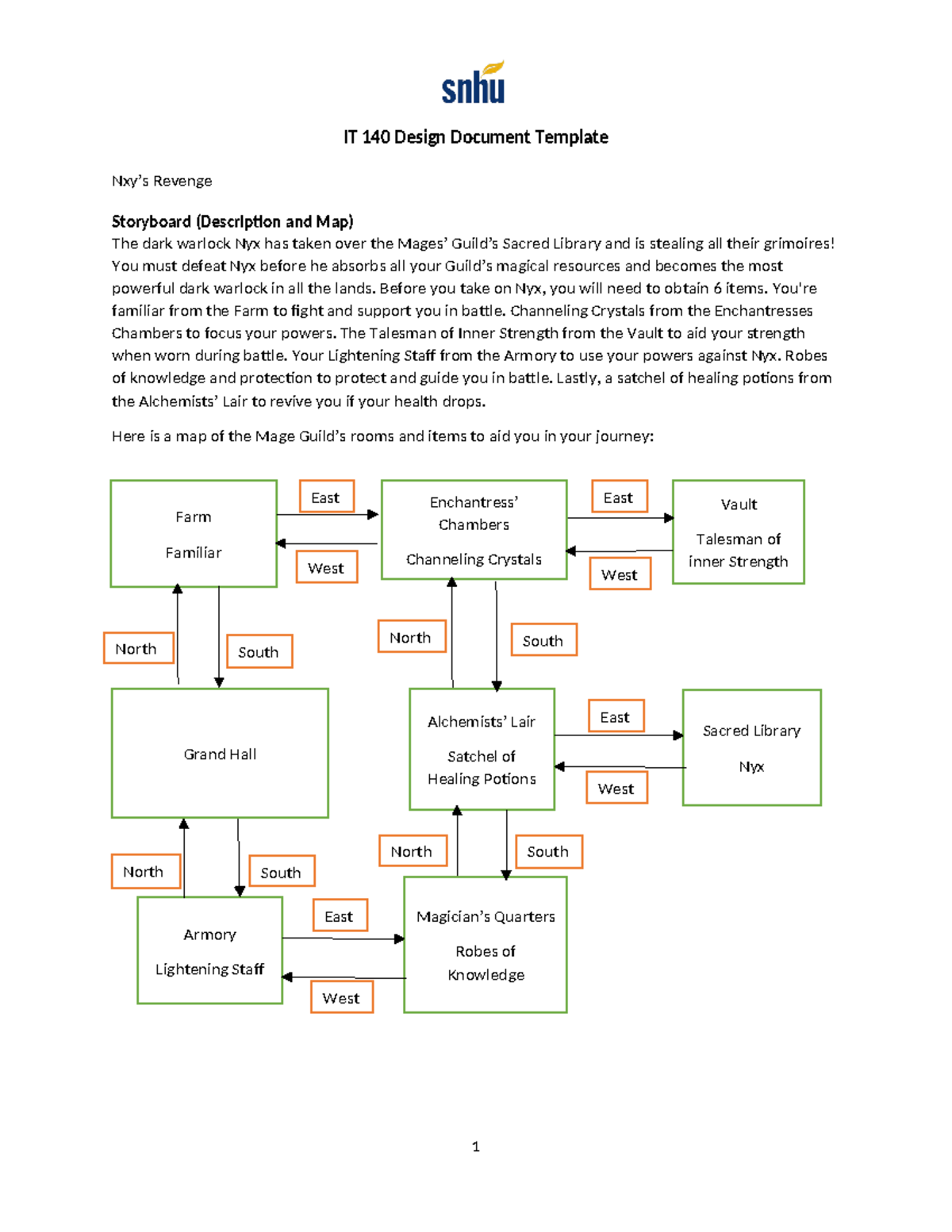 IT 140 Project One - IT 140 Design Document Template Nxy’s Revenge ...