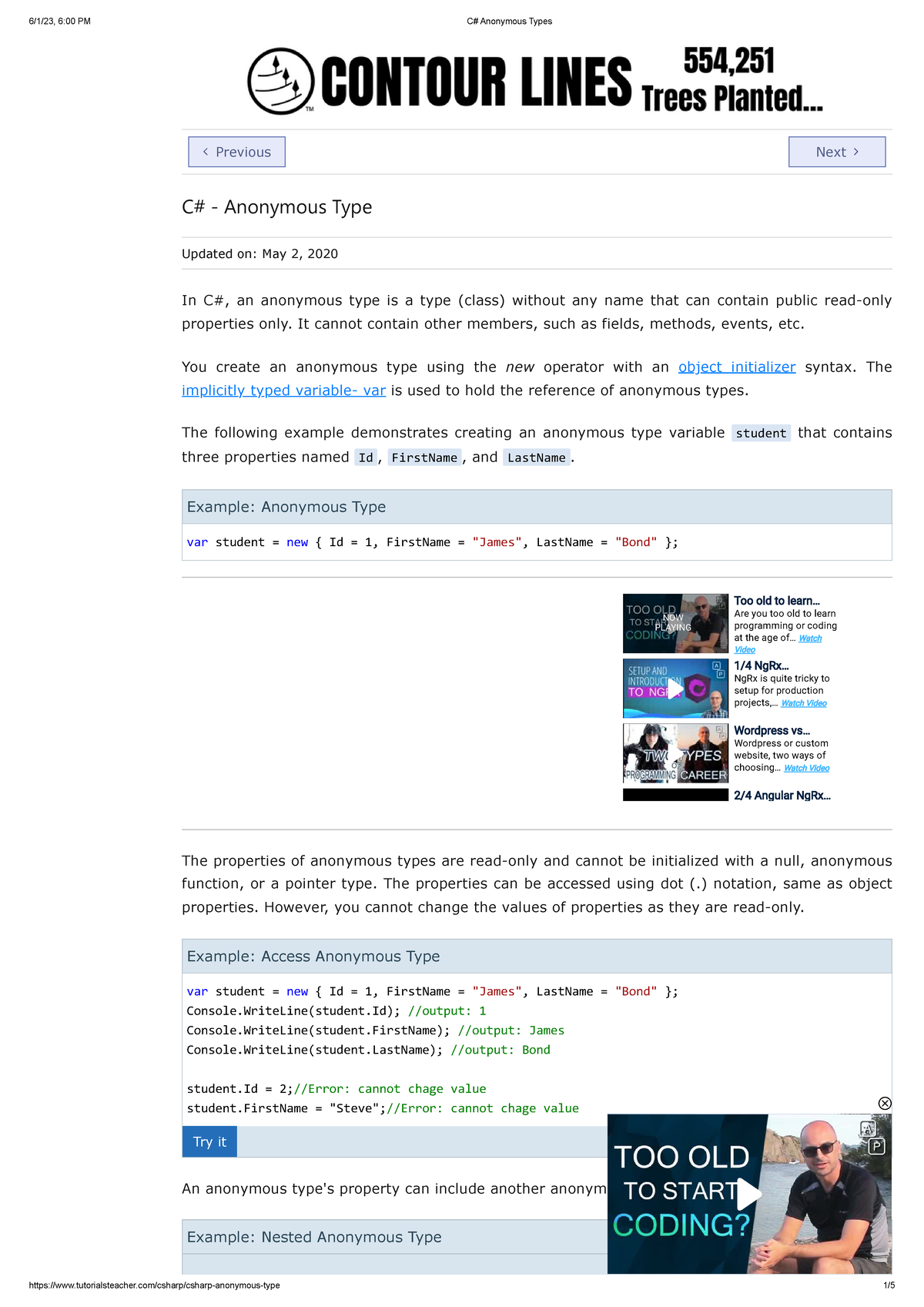 14c Anonymous Types Good C Anonymous Type Updated On May 2 2020 In C An Anonymous
