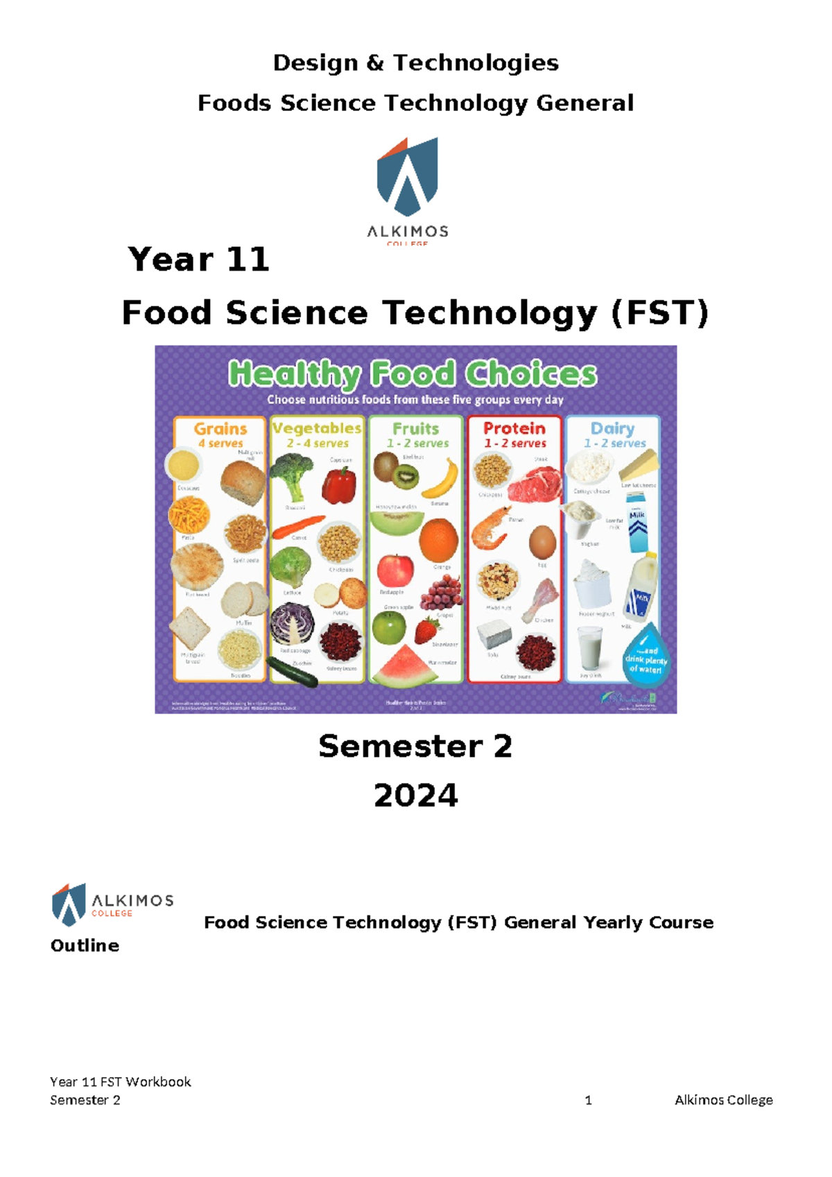 FST Semester 2 Workbook - Design & Technologies Foods Science ...