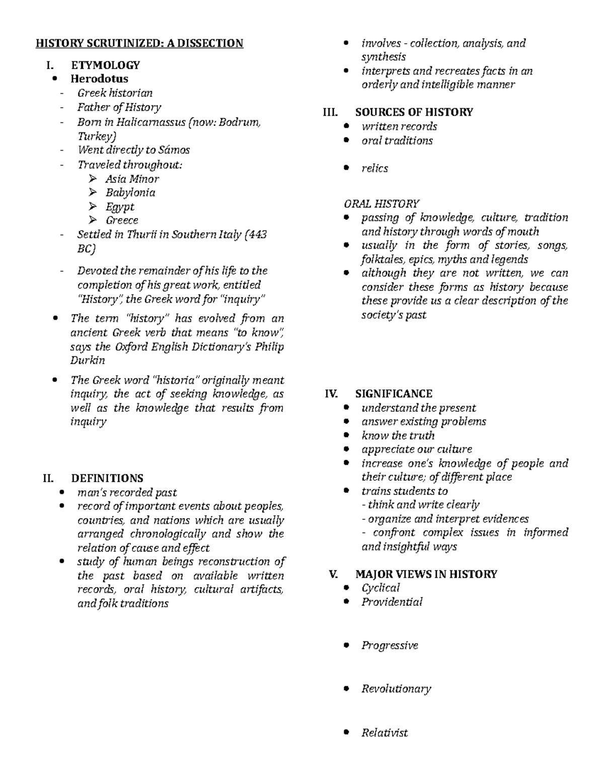 Preliminaries - gjgysaqafij - HISTORY SCRUTINIZED: A DISSECTION I ...