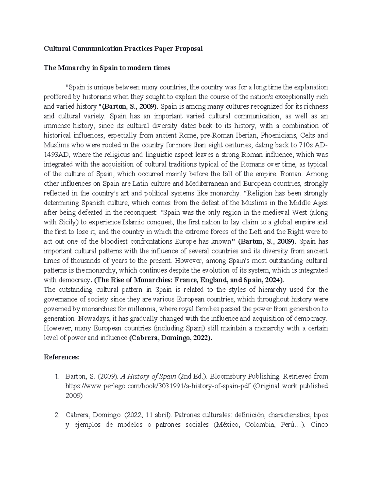 Cultural Communication Practices Paper Proposal Cristina Rangel ...