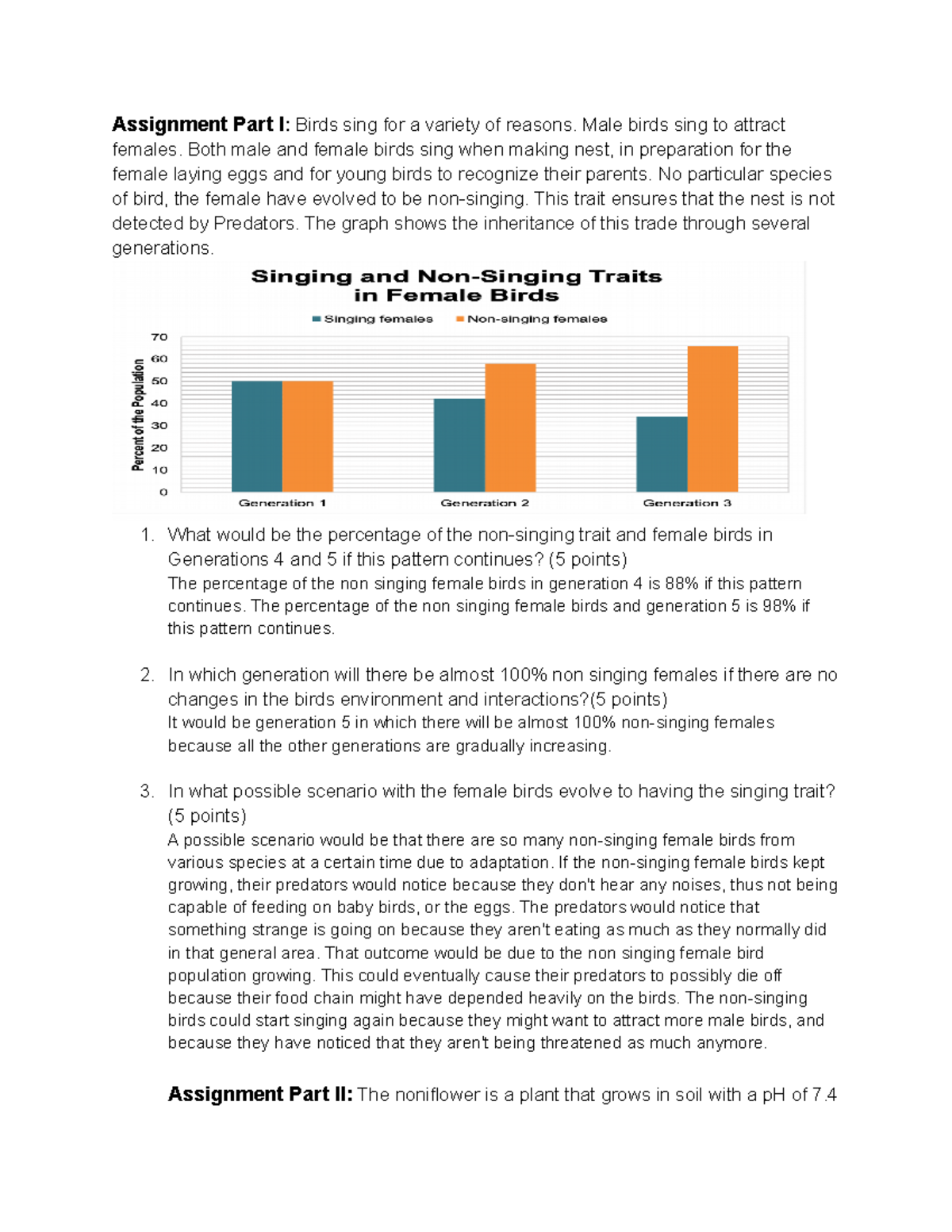 Analyzing the Effects of the Environment on Traits - Assignment Part I ...