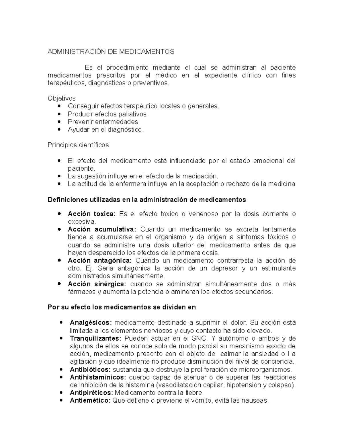 Administración DE Medicamento 1 - ADMINISTRACIÓN DE MEDICAMENTOS Es el ...