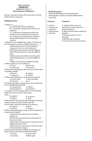 2 Biology Sample Test Answer Key - Unit 1 Multiple Choice Questions ...