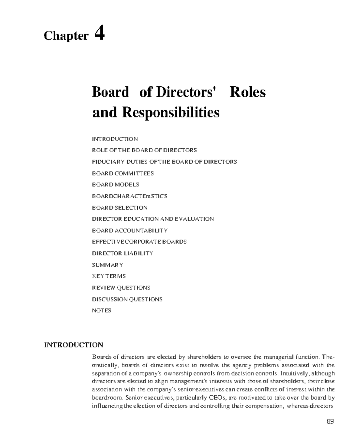 Chapter FOUR (TWO Parts) - Chapter 4 Board of Directors' Roles and ...