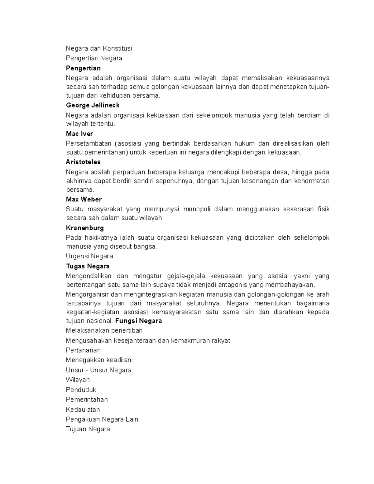 PPKN Negara dan Konstitusi - Negara dan Konstitusi Pengertian Negara ...