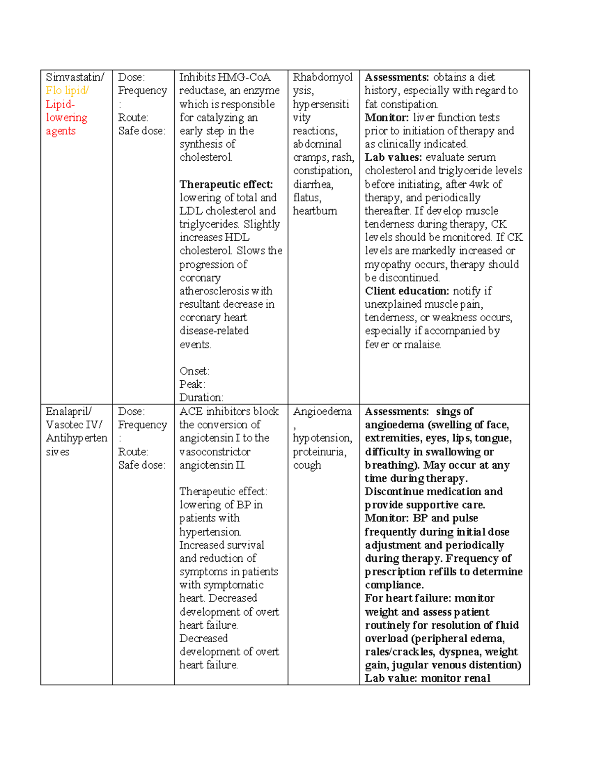 Document 4 - a description on medication. - Simvastatin/ Flo lipid ...
