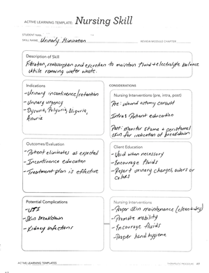 UTI - ATI - ACTIVE LEARNING TEMPLATE: System Disorder STUDENT NAME ...