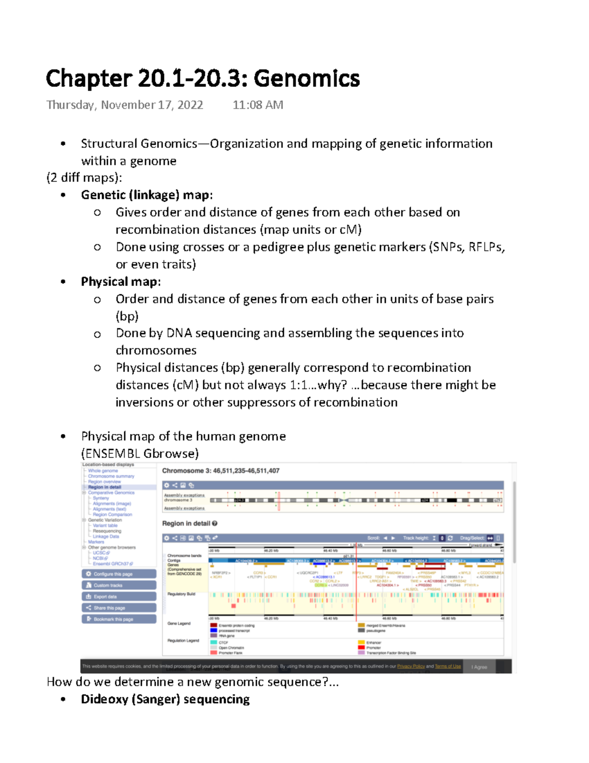 Module 4 Chapter 20 1 20 3 Genomics Lecture Structural Genomics—organization And Mapping Of