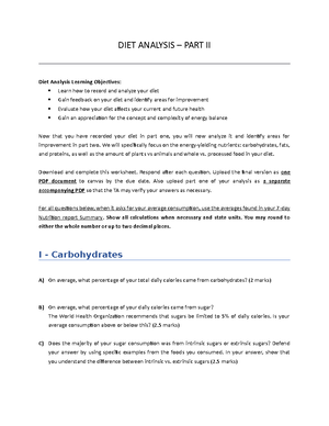 BPK 110 DA part 2 student worksheet-1 - Diet Analysis Learning Objectives: Learn how to record ...