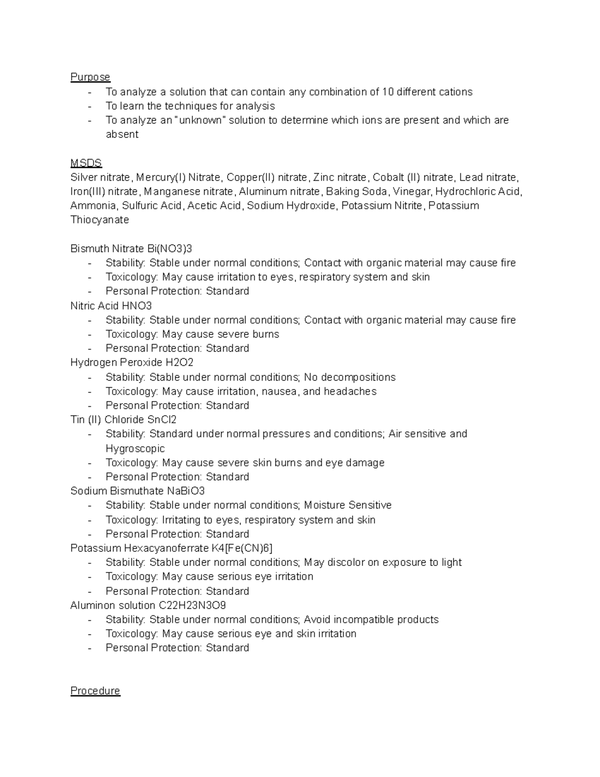 Flinn Lab 19 Prelab - Lab - Purpose - To analyze a solution that can ...