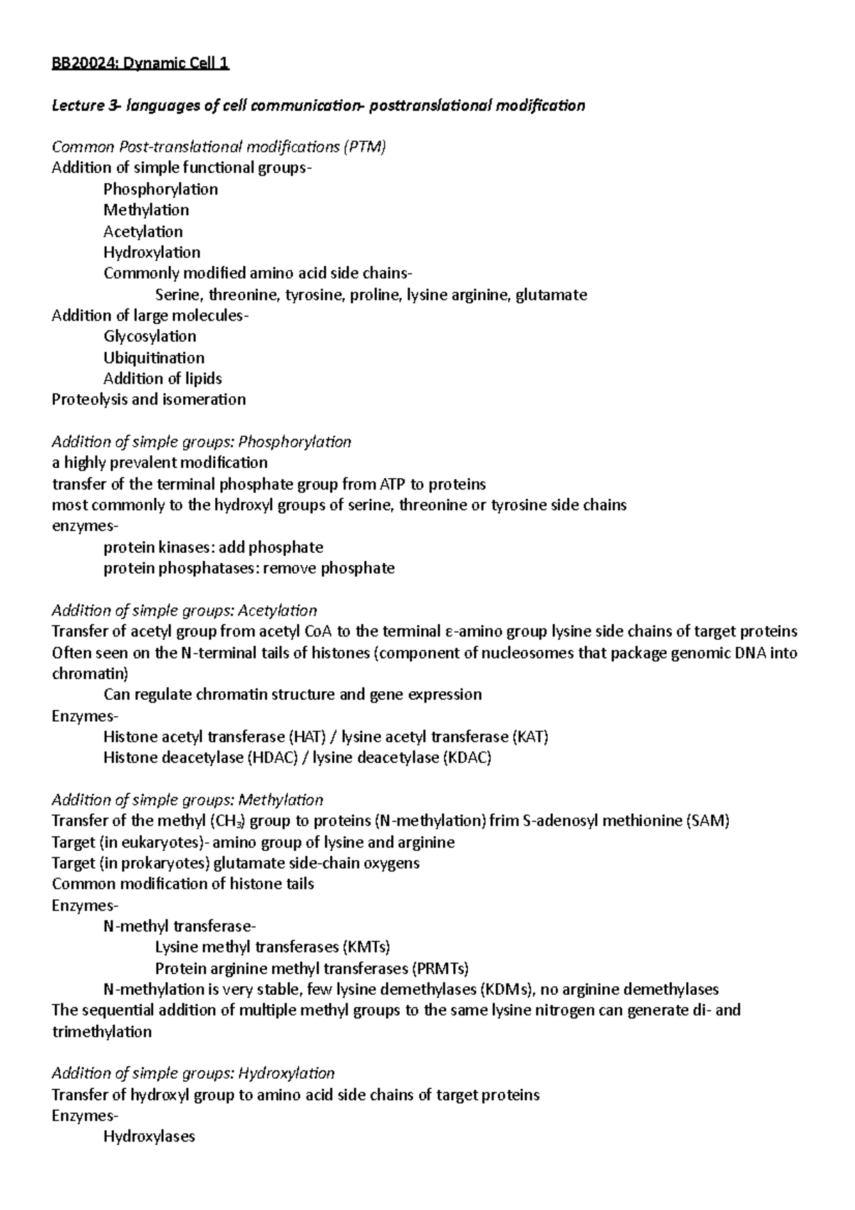 BB2002 4- cell communications - BB20024: Dynamic Cell 1 Lecture 3 ...