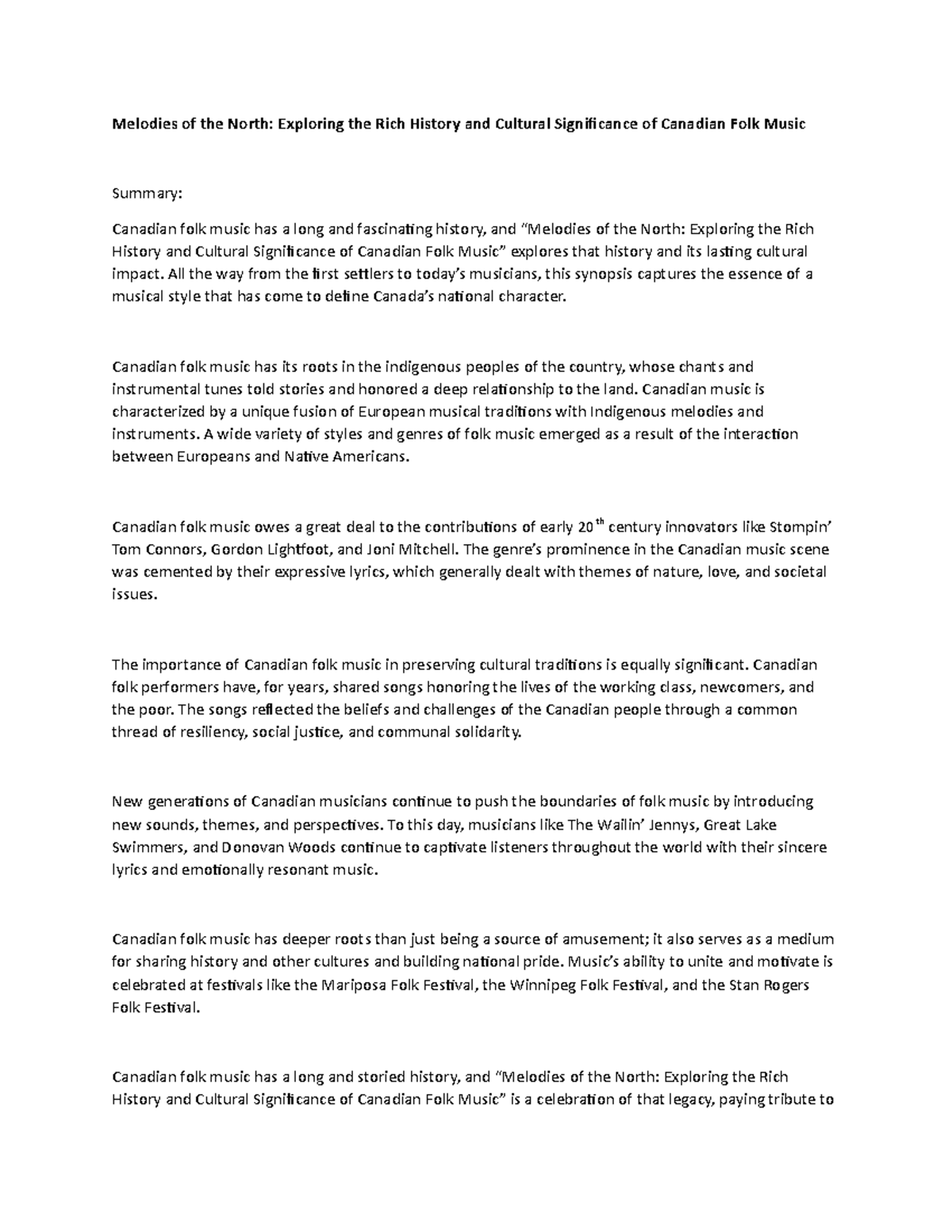 Melodies of the North — Exploring the Rich History and Cultural ...