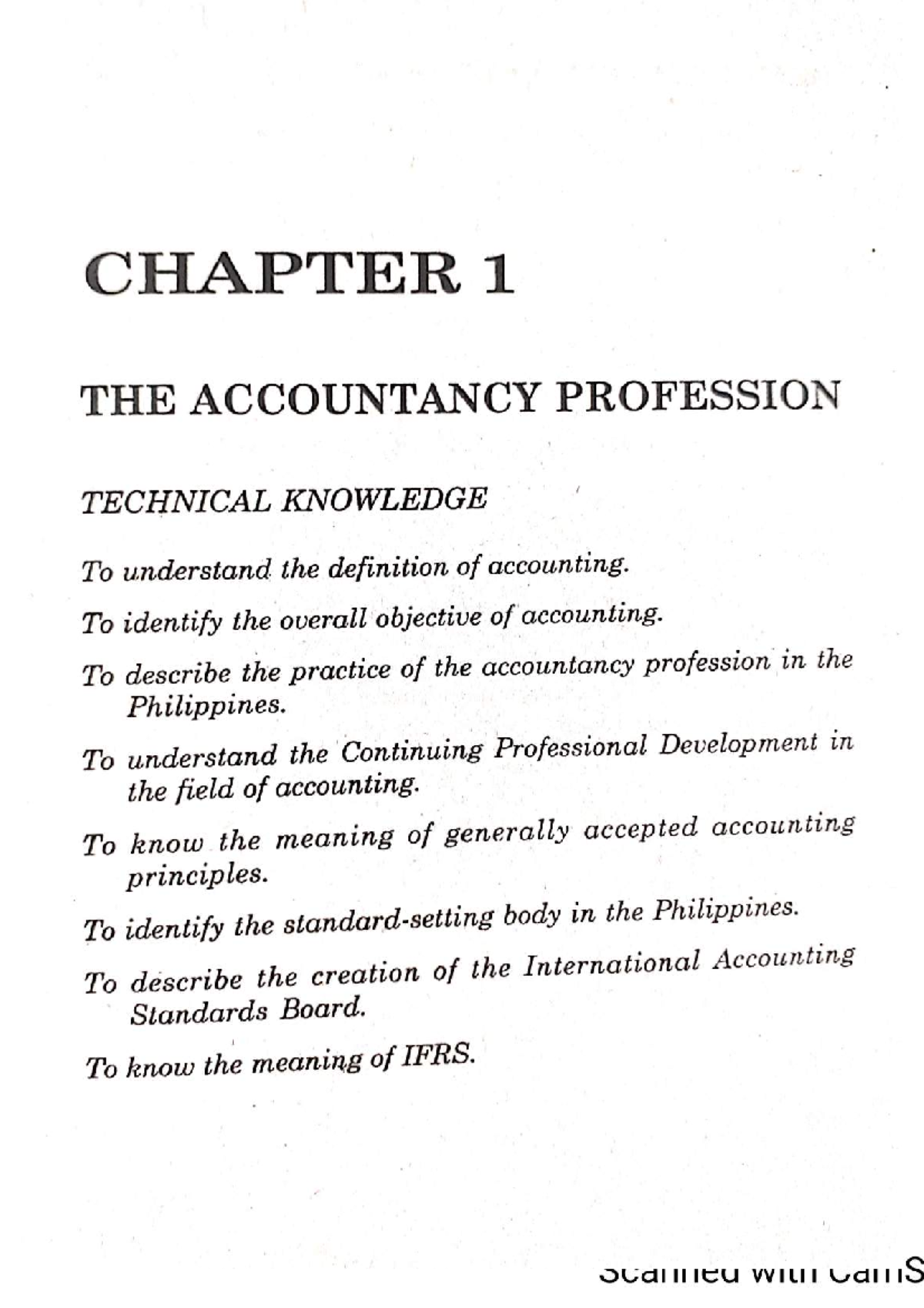 CH 1 - THE Accountancy Profession pt1 - Bs accountancy - Studocu