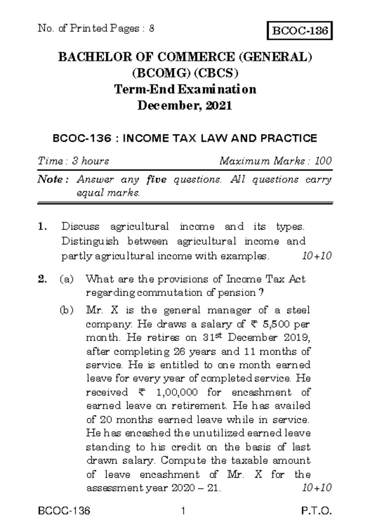 BCOC-136 ignouassignmentguru - BCOC-136 1 P.T. BCOC- BACHELOR OF ...