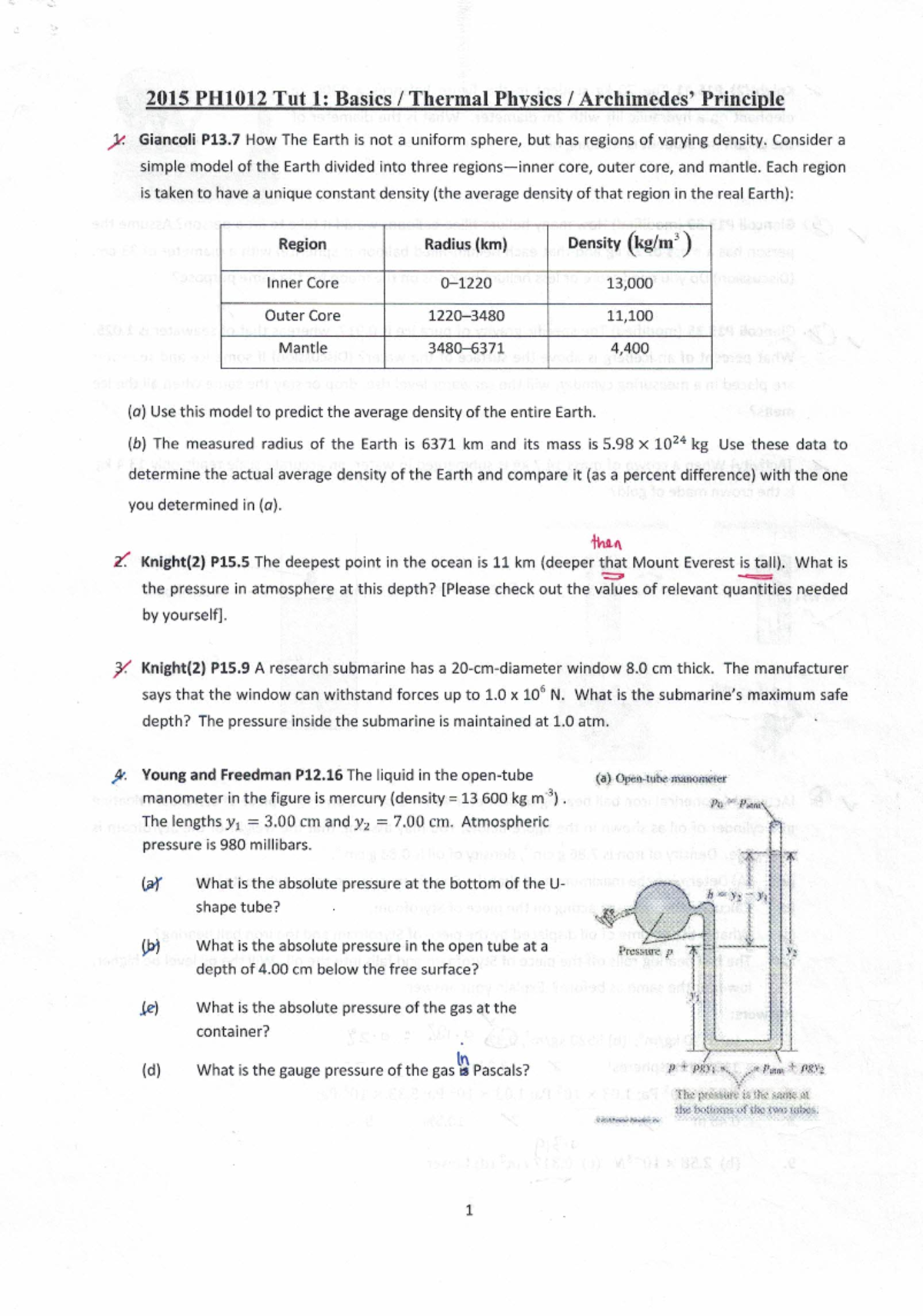 Tutorial-4 solution - ph1011 tut 4 ans - PH1011 - Studocu