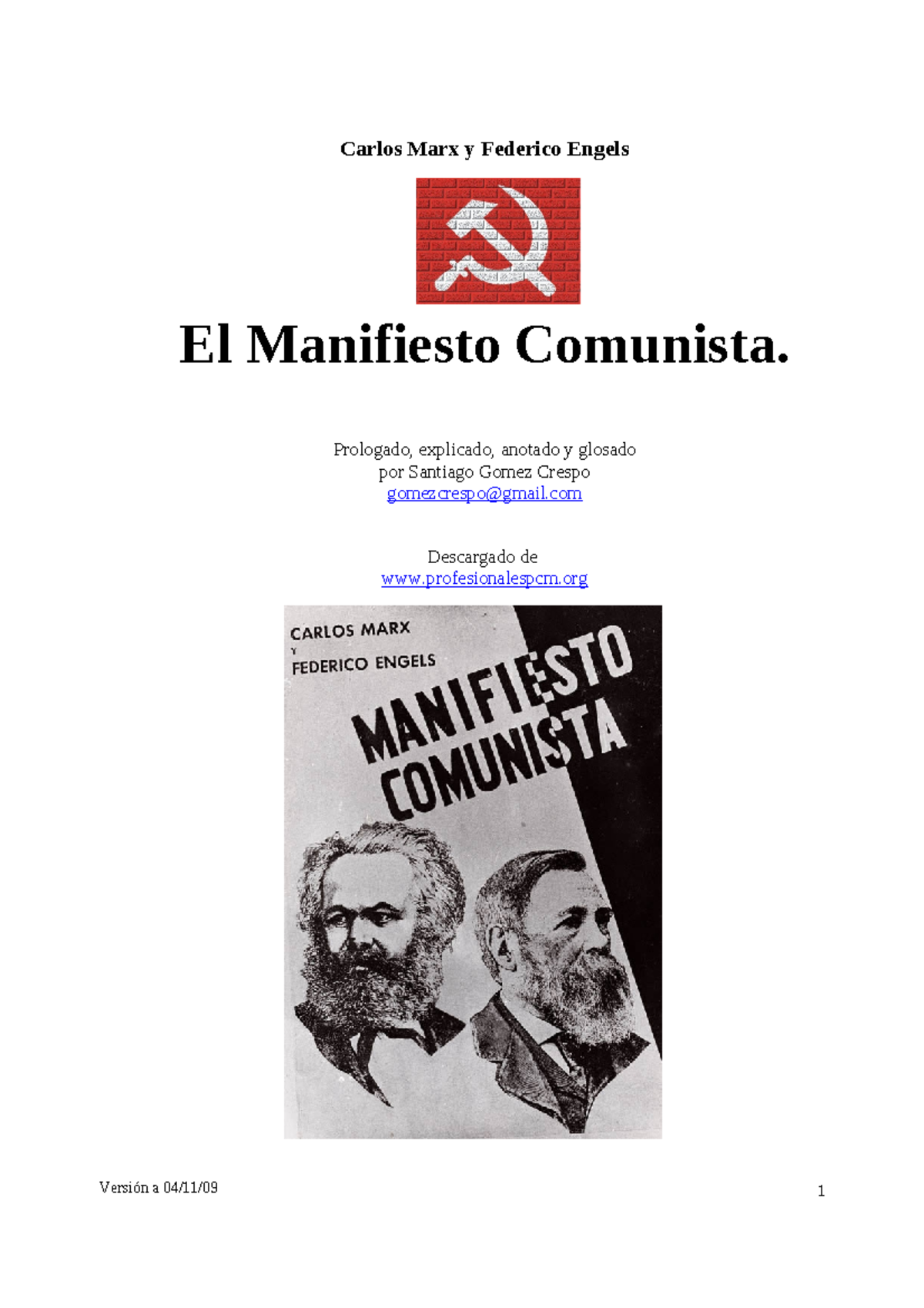 Manifiesto comunista comentado - Carlos Marx y Federico Engels El ...