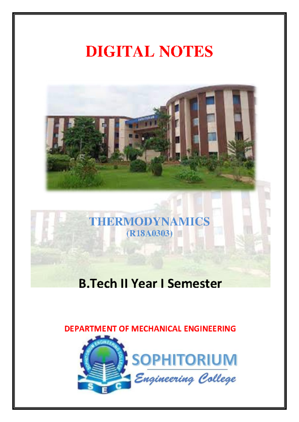 TD digital notes BY Sisir - DIGITAL NOTES THERMODYNAMICS (R18A0303) B ...