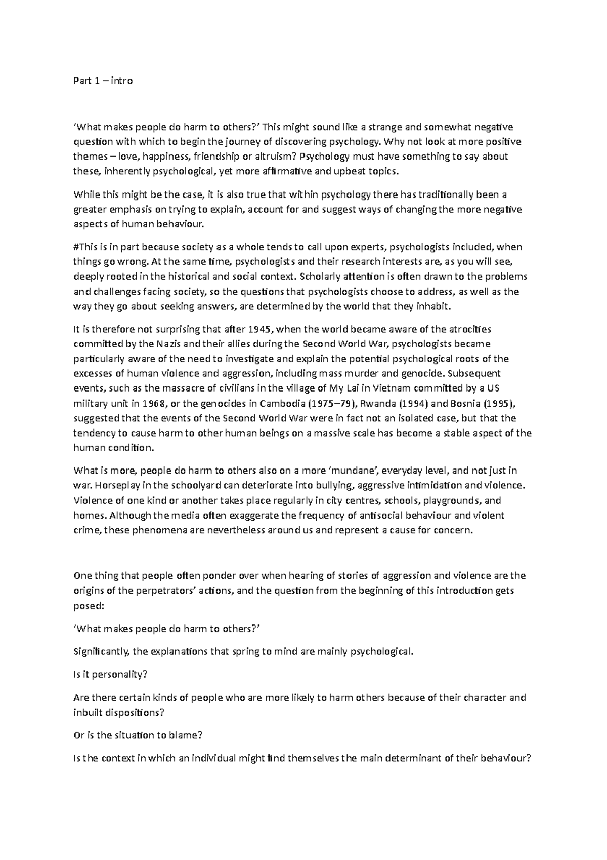 Part 1 - intro - in depth notes on the investigating methods textbook ...