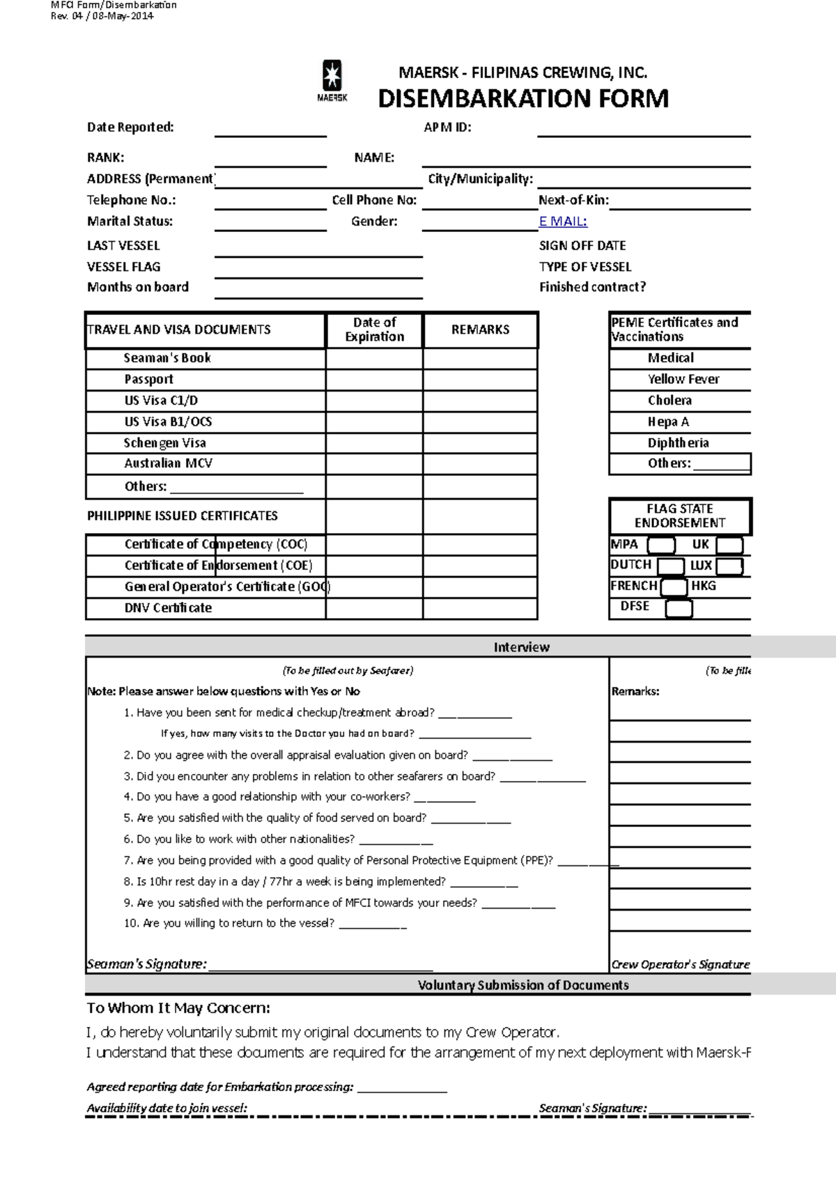 Scribd - good luck - Rev. 04 / 08-May- MAERSK - FILIPINAS CREWING, INC ...