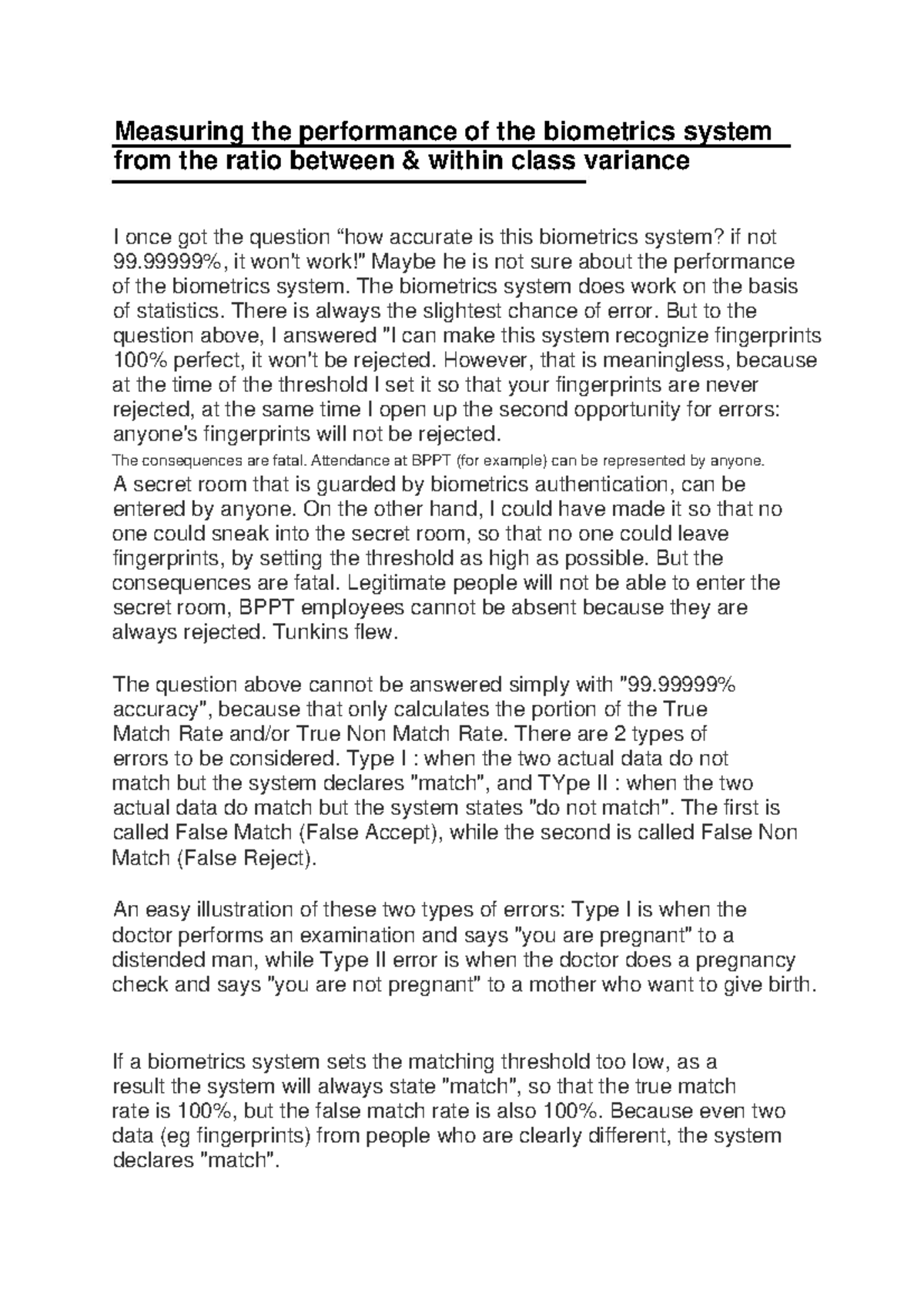 Performance System-measurement Notes - The consequences are fatal ...