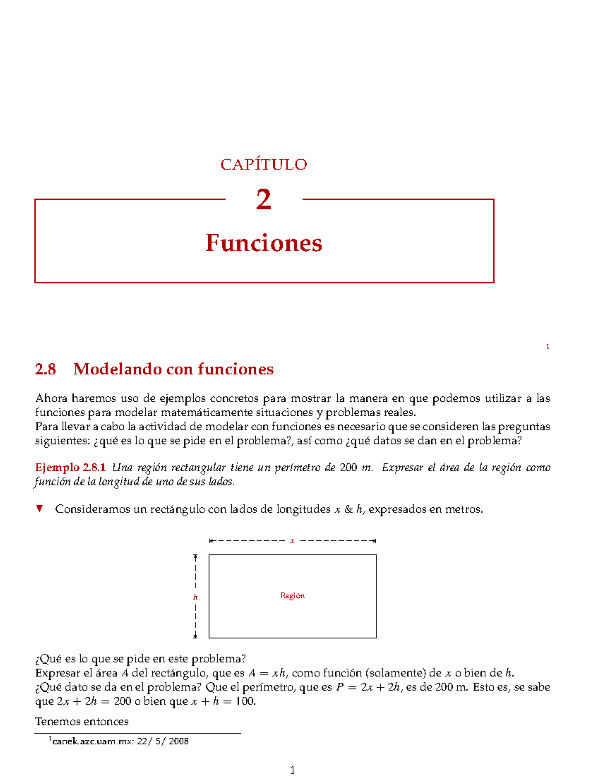 FTModelando - Teoria y practica de funciones - CAPÍTULO 2 Funciones 1 2 Modelando con funciones ...