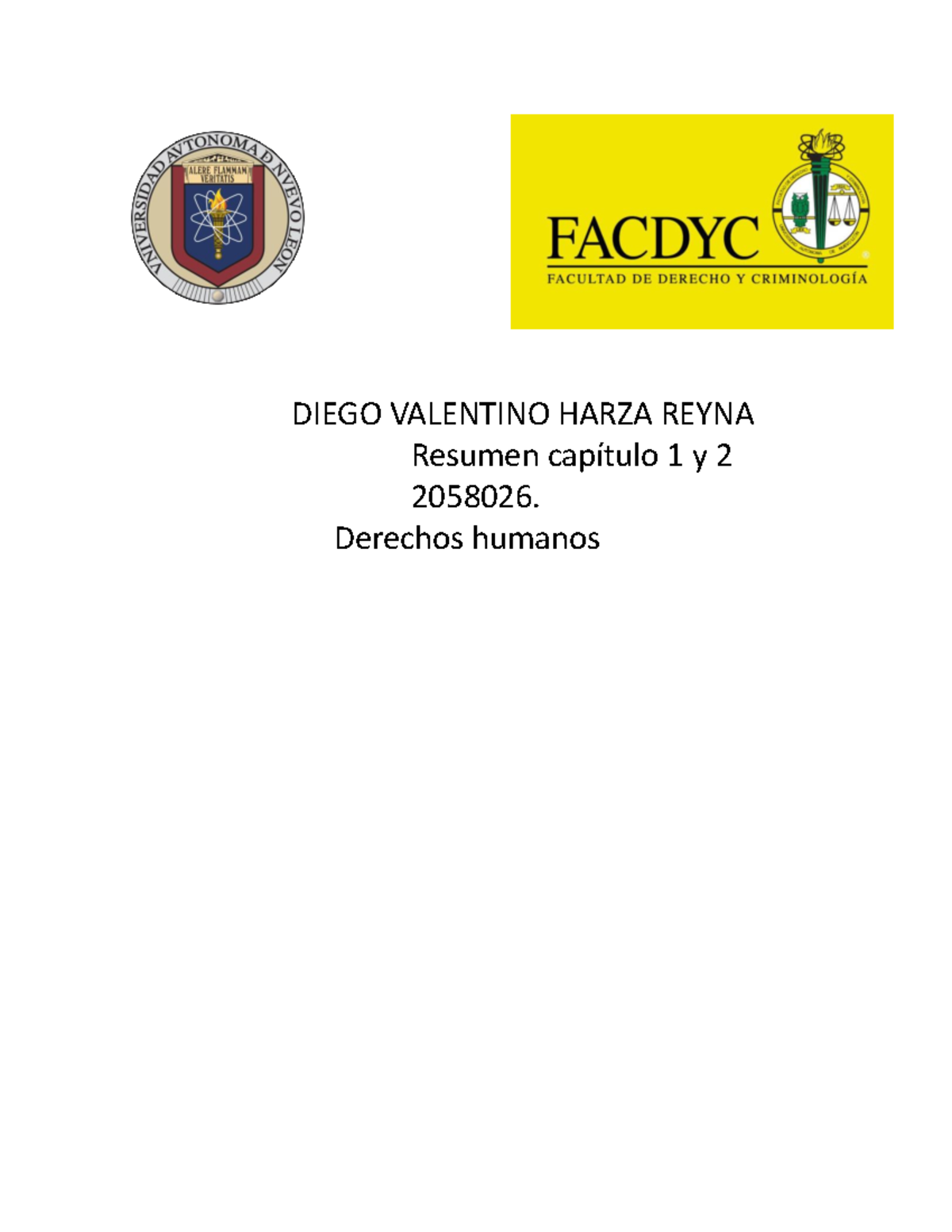 Resumen - Mate - DIEGO VALENTINO HARZA REYNA Resumen capítulo 1 y 2 ...