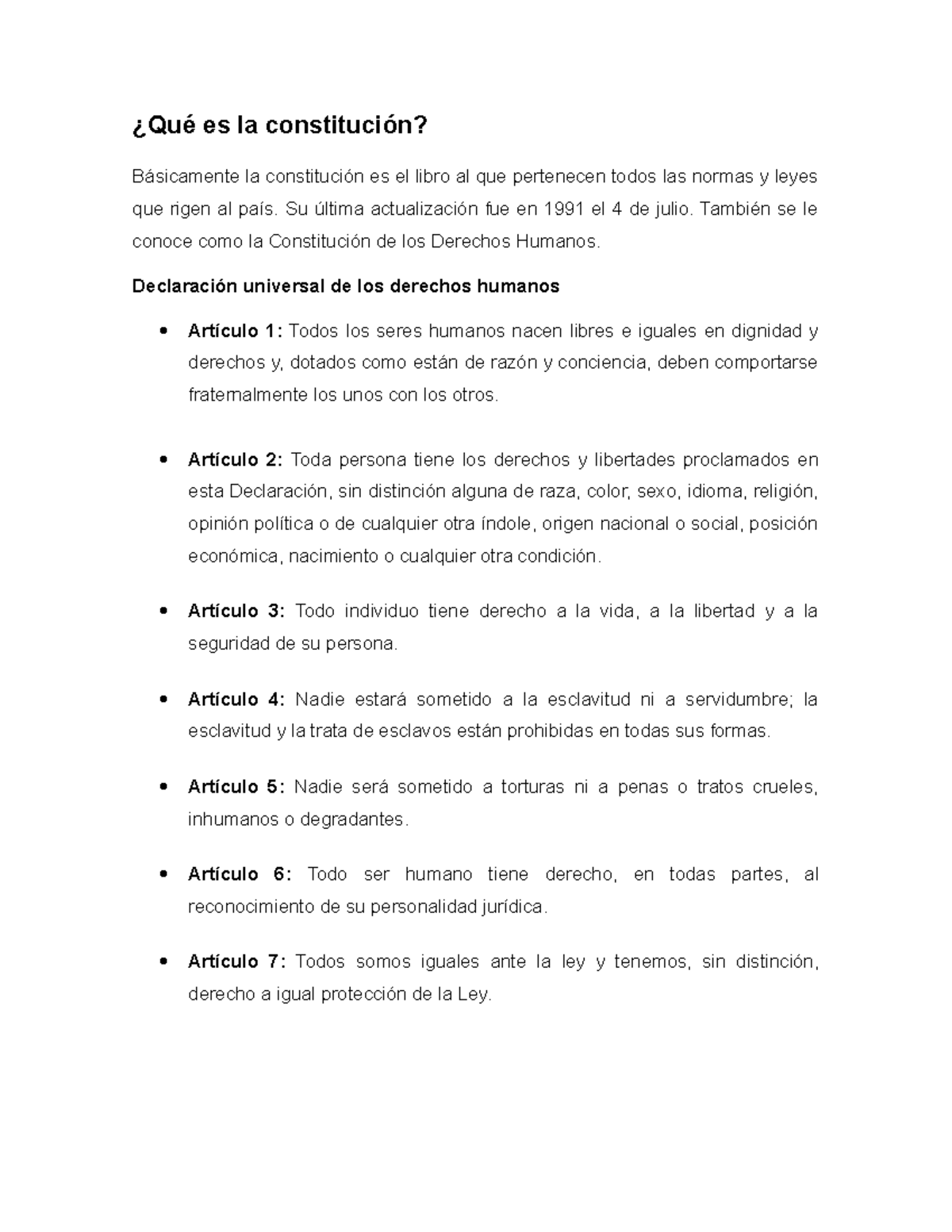 ¿Qué es la constitución? - ¿Qué es la constitución? Básicamente la ...