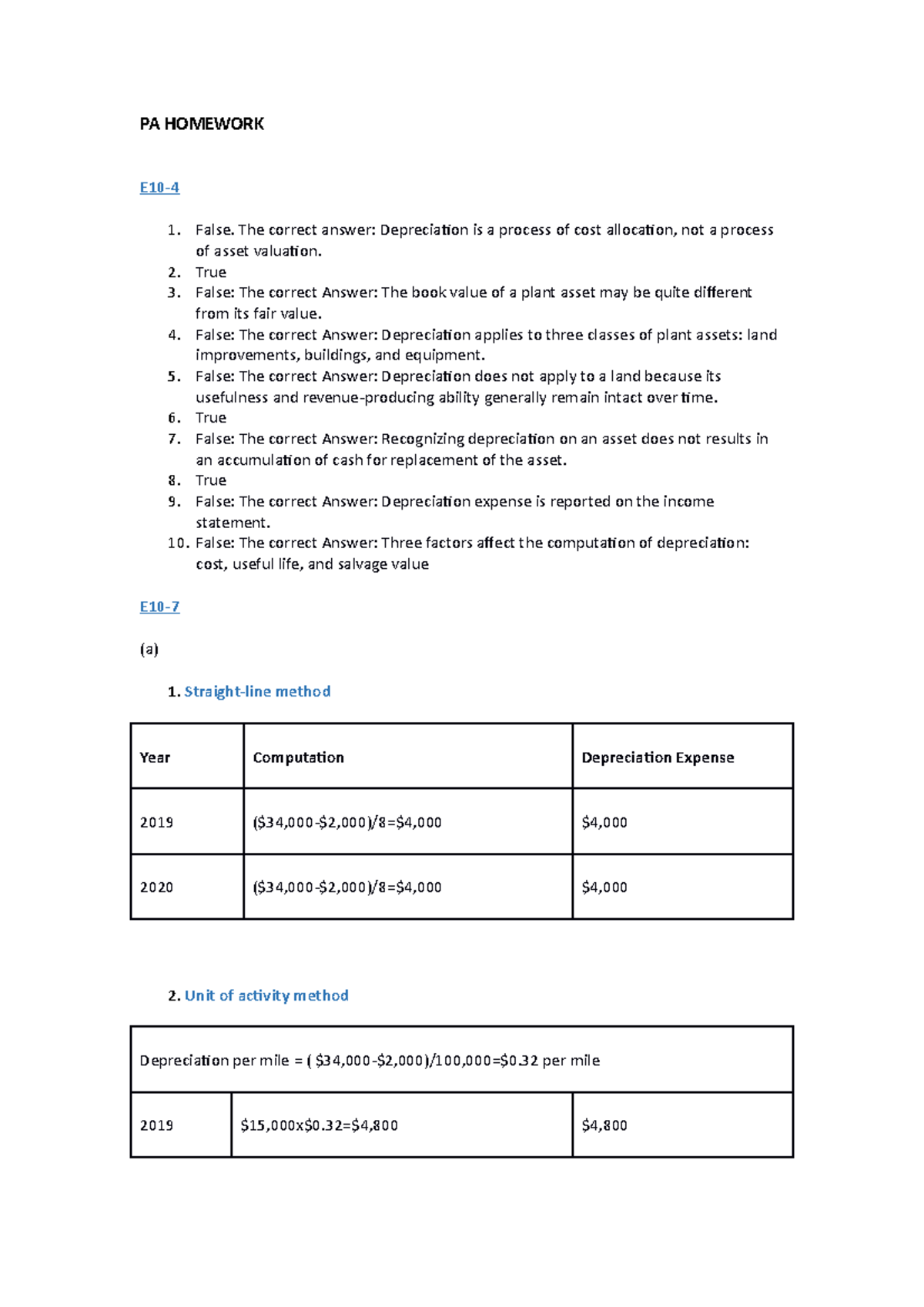 Nguyen Quoc Anh Thu - PA5 - HW chapter 10 - PA HOMEWORK E10- False. The ...