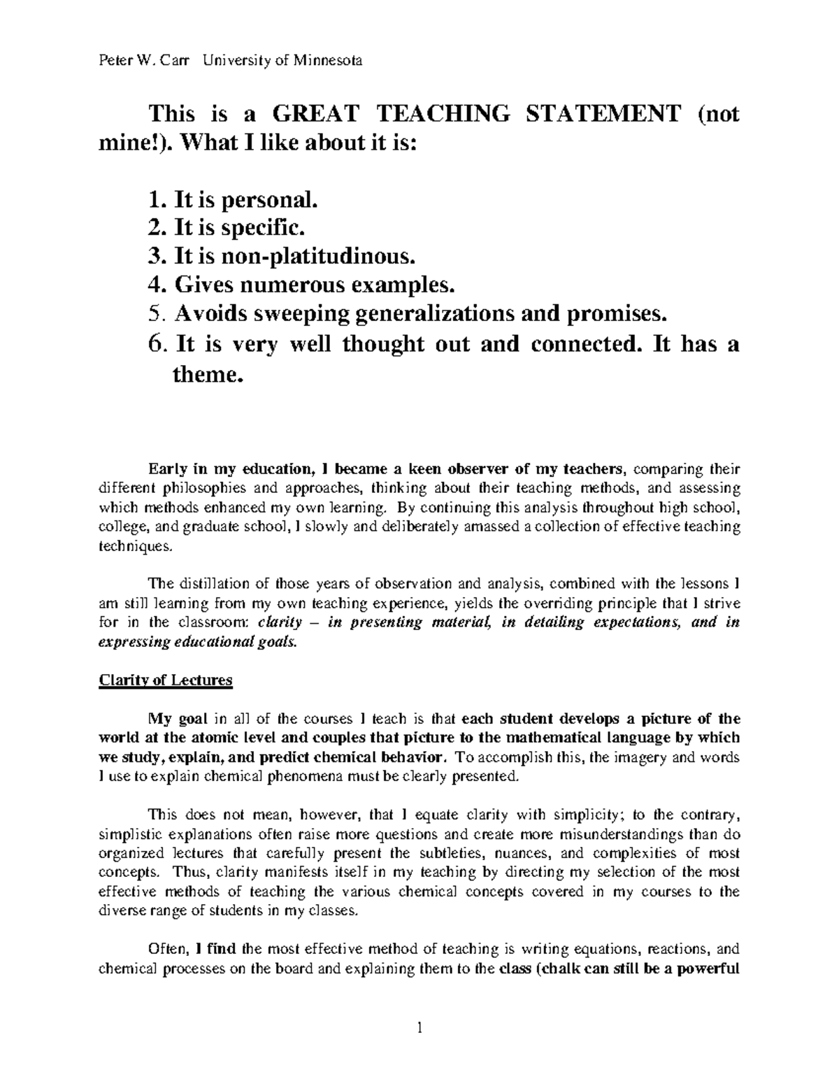 08 Example Teaching Statement MV - This is a GREAT TEACHING STATEMENT ...