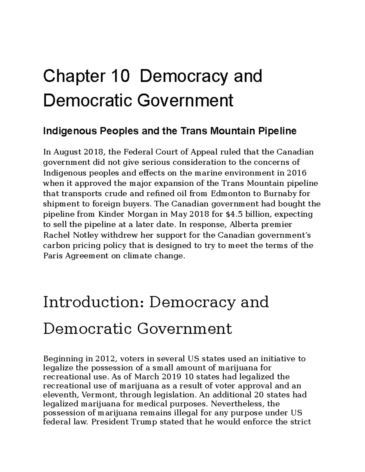 Chapter 10 Democracy and Democratic Government - Chapter 10 Democracy ...