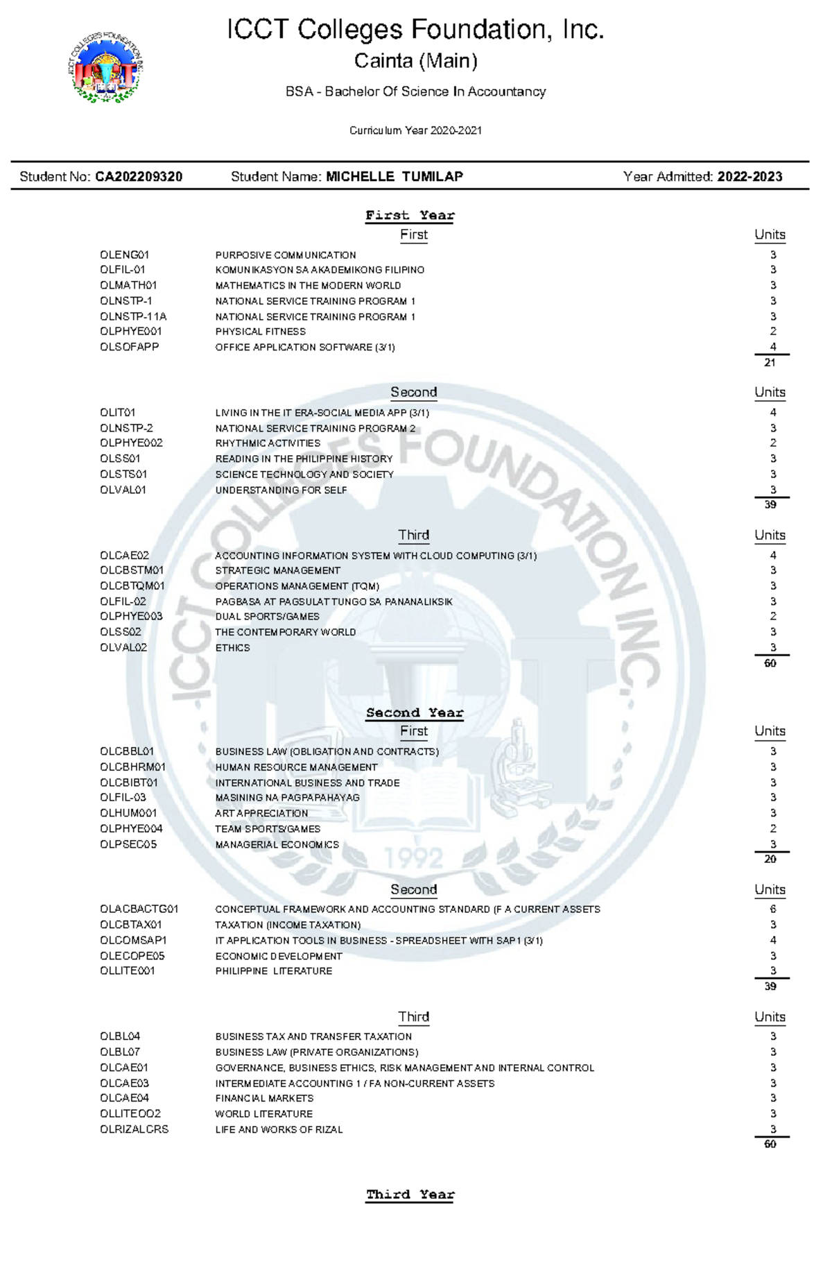Student-Evaluation-1 - ICCT Colleges Foundation, Inc. Cainta (Main ...
