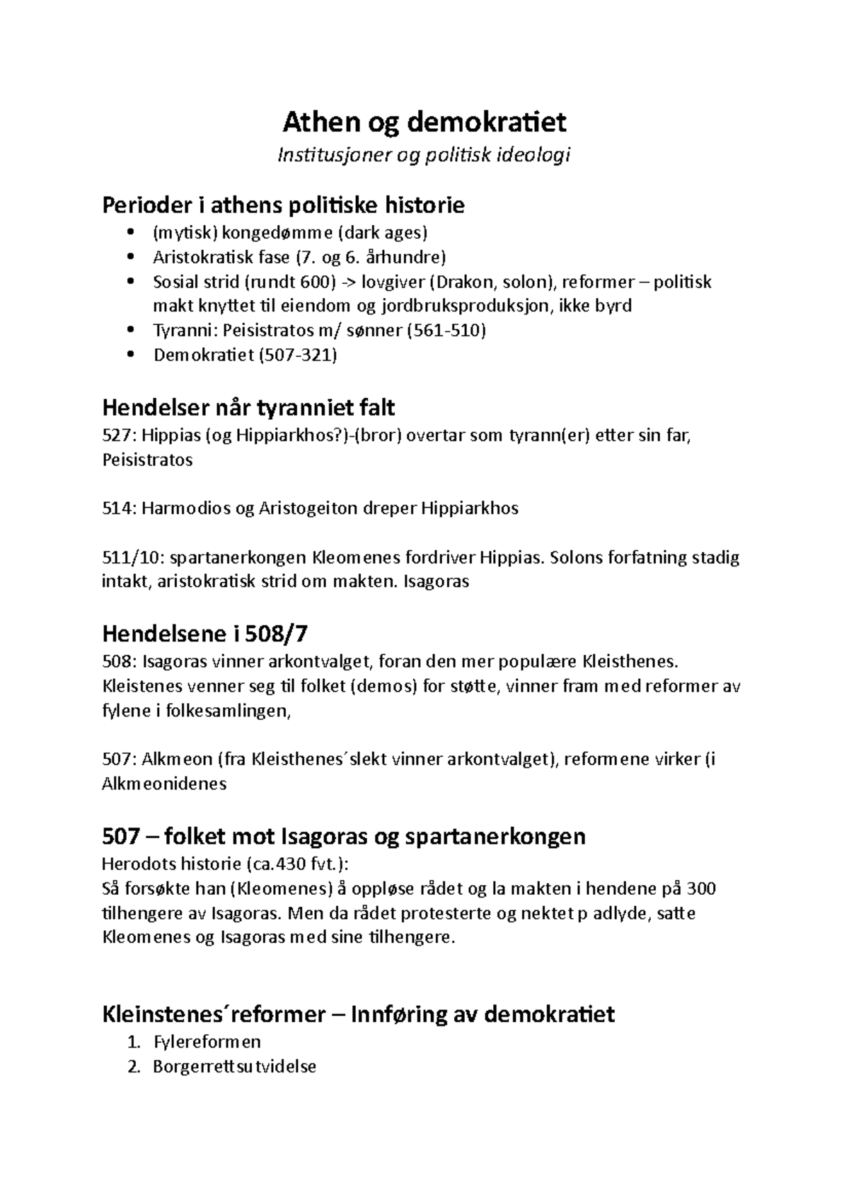 Athen og demokratiet - Athen og demokratiet Institusjoner og politisk ...